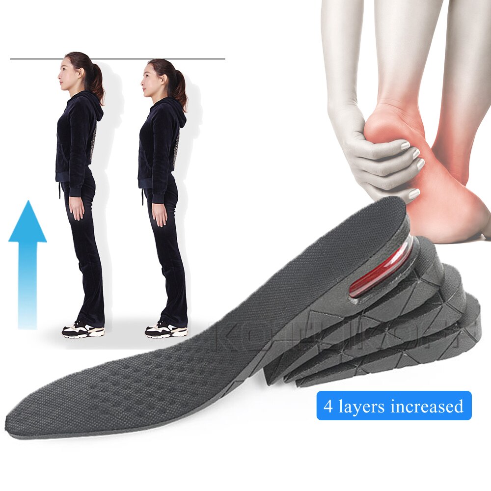 3-9cm Height Increase Insole Cushion Height Lift Adjustable Cut Shoe ...
