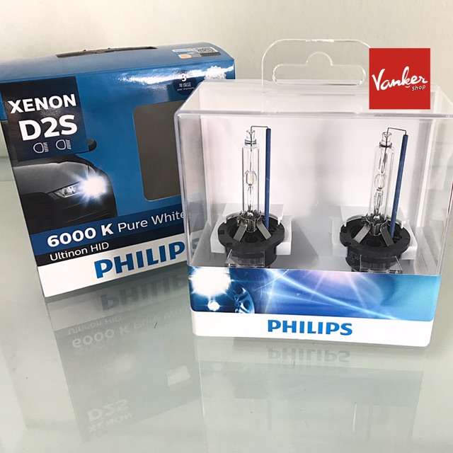 หลอดไฟ PHILIPS D2S D4S D2R 6000K Pure White Ultinon HID XENON 35W แพค ...