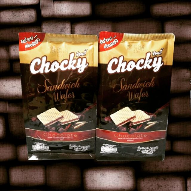 CHOCKY Sandwich Wafer ขนมเวเฟอร์สอดไส้ครีมช็อกโกแลต (ตราช็อคกี้ ...
