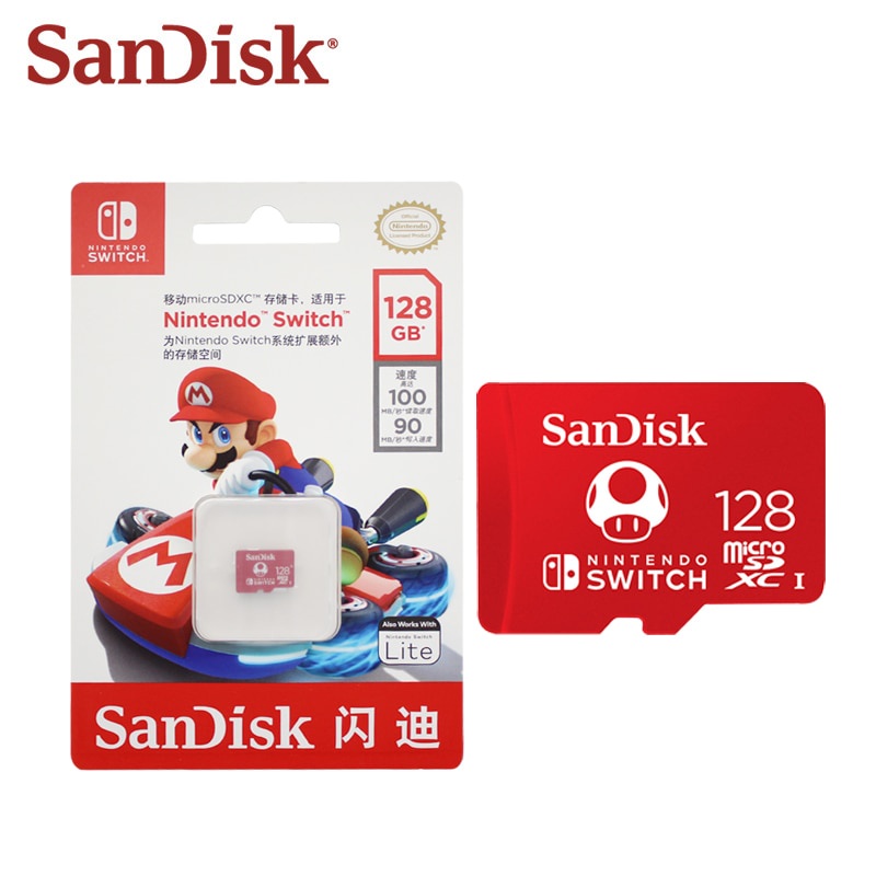 256GB MicroSD Card Nintendo Switch Authorized Mario Theme 128G TF Card ...