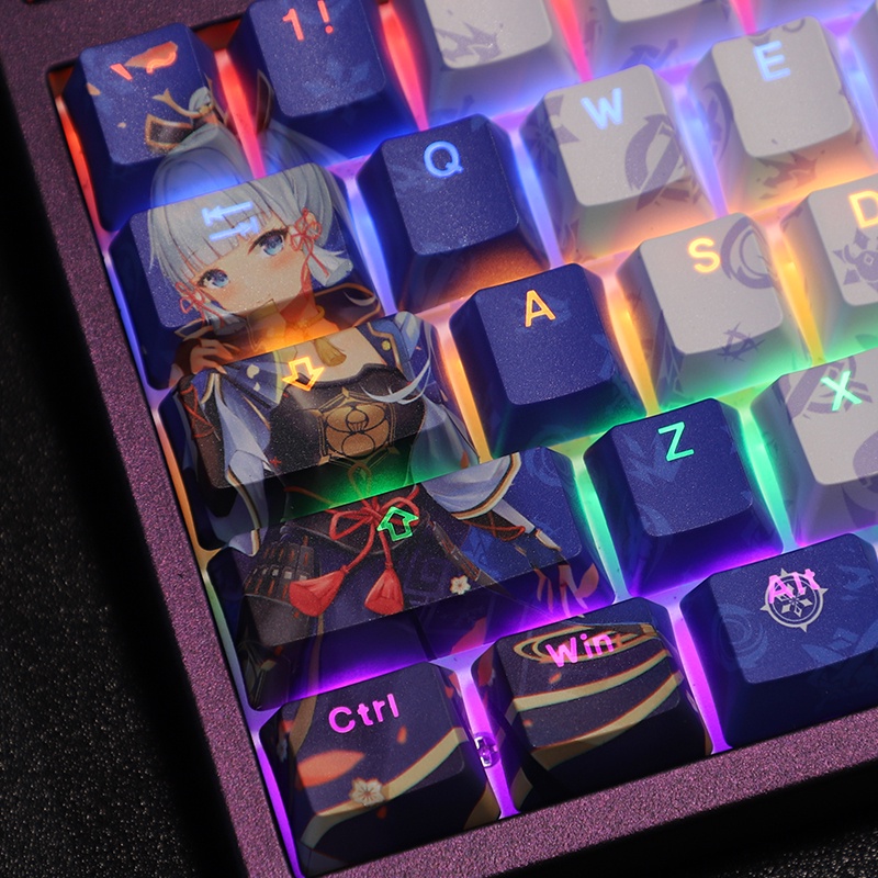 ตกแต่งอะนิเมะโอตาคุ Genshin Impact Kamisato Ayaka Ice Elemental Combat ...