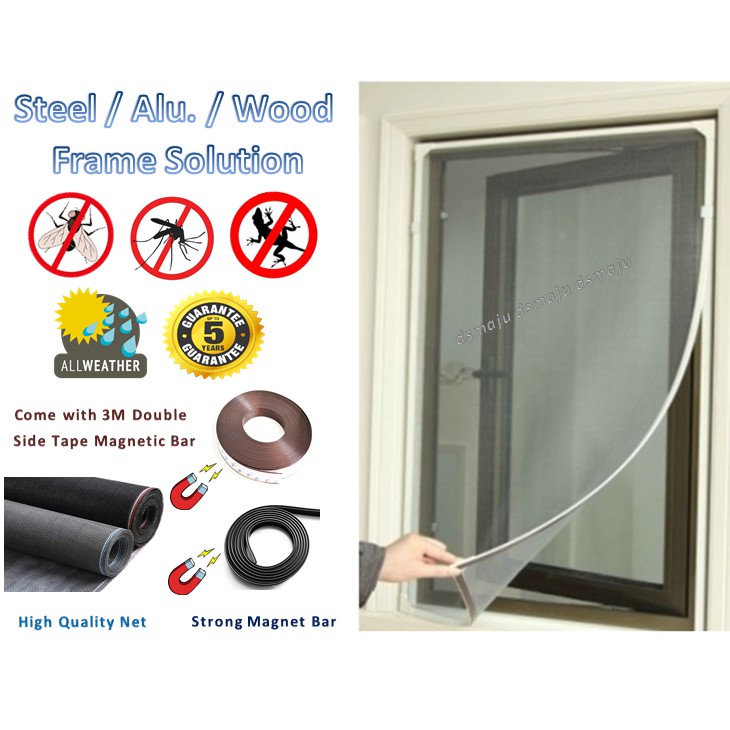 Magnetic Mosquito Net ( For Steel Aluminium Grill ) Insect Screen ...
