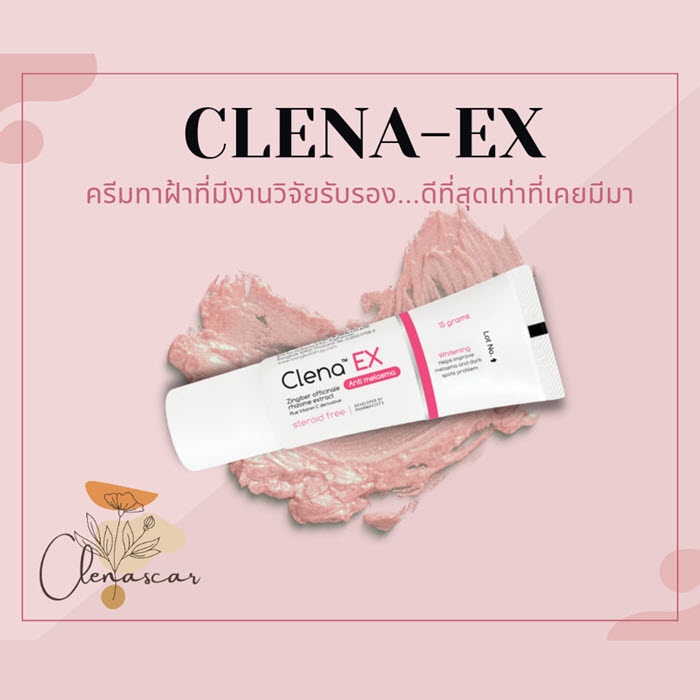 Clena EX Anti Melasma คลีน่า เอกซ์ ครีมทาลดฝ้า บำรุงผิว ลดจุดด่างดำ ...