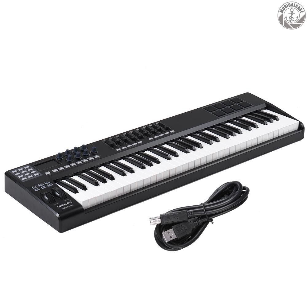 Worlde Panda61 Usb Midi Master 61 คีย์ 8 แผ่นโปรแกรมอากาศพร้อมสาย ...