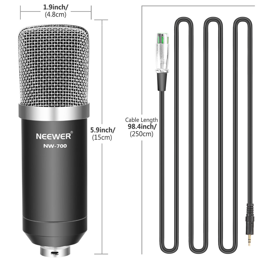 Neewer NW700 Professional Studio Music BroadcastingRecording Condenser ...