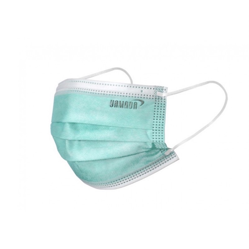 หน้ากากอนามัย YAMADA(50ชิ้น)Medical Maskสีเขียวขาว Nelson Lab เกรด ...
