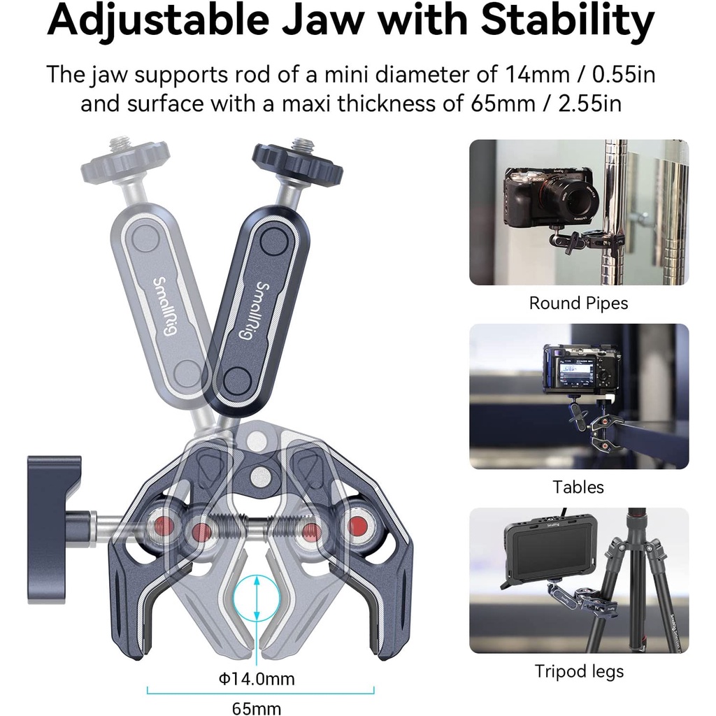 SmallRig Super Clamp Ballhead Magic Arm Camera Clamp Crab-Shaped ...