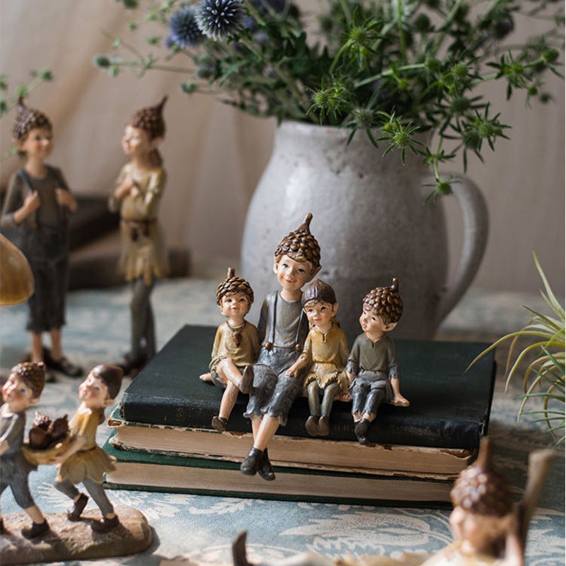 Forest Elf Hand ainted resin ornament home decor fairy garden miniature ...