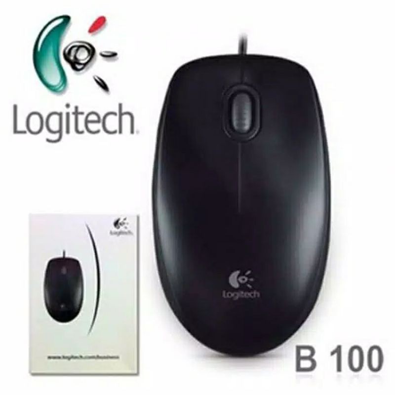 Logitech Mk100 แป้นพิมพ์เมาส์แบบใช้สาย Usb (B100 K100 คีย์บอร์ด) ของแท้ ...