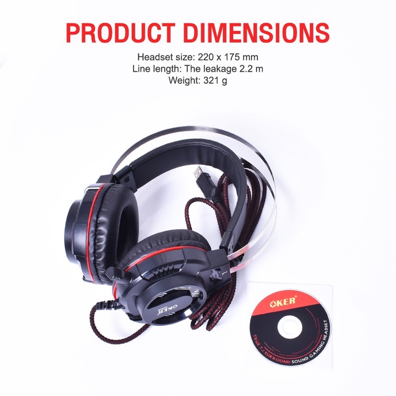 GAMING HEADSET 7.1 OKER G328 - aekchirawattanadeelert - ThaiPick
