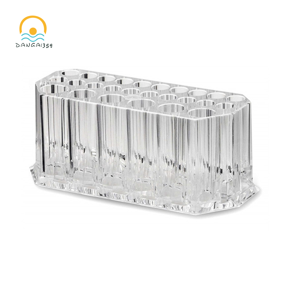 26Holes Acrylic Makeup Organizer for Cosmetic Pen Storage Box Stand ...