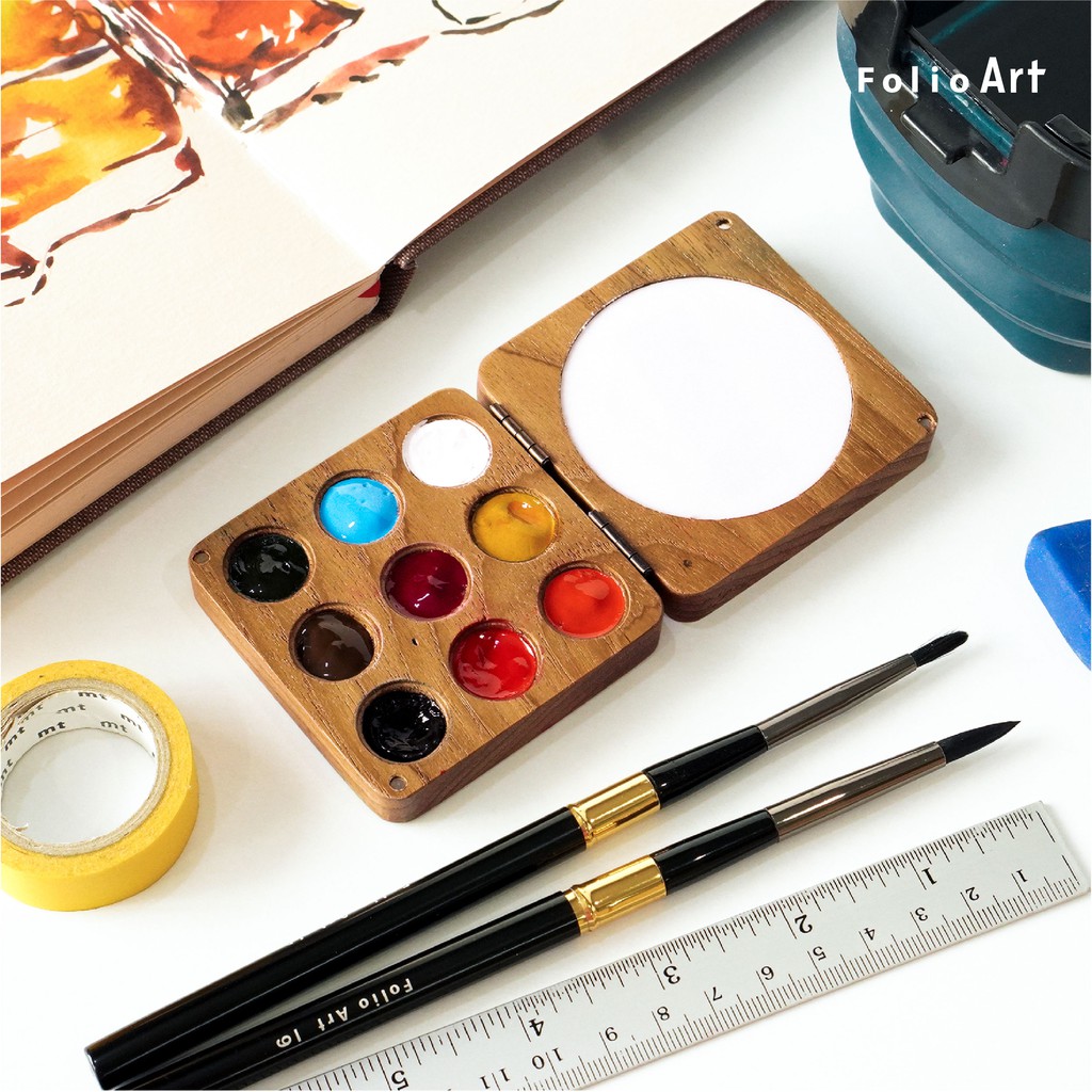FOLIO ART Folio art ECO Palette 9 colors จานสีน้ำขนาดพกพา 9 หลุมสี ...