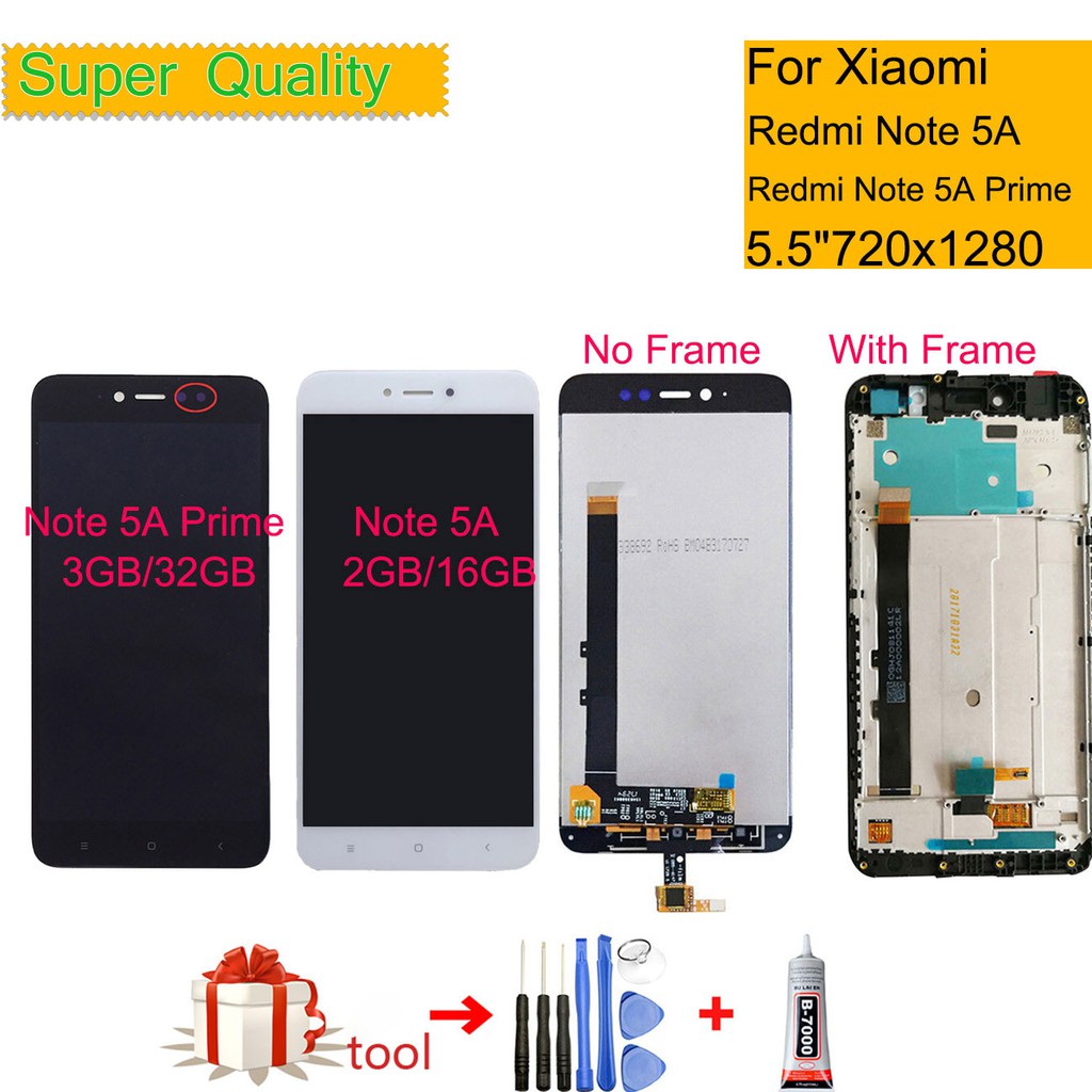 【Free Tool】อะไหล่กรอบหน้าจอสัมผัส Lcd สําหรับ Xiaomi Redmi Note 5A ...