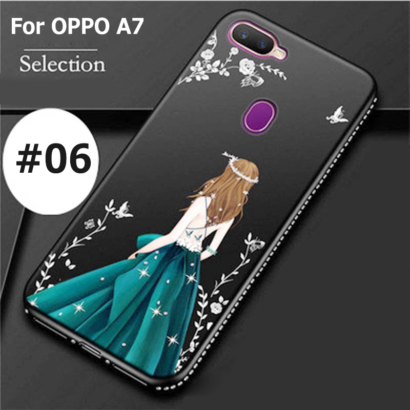 OPPO A7 Soft Case เคสโทรศัพท์ประดับคริสตัล Bling Case Soft TPU ...