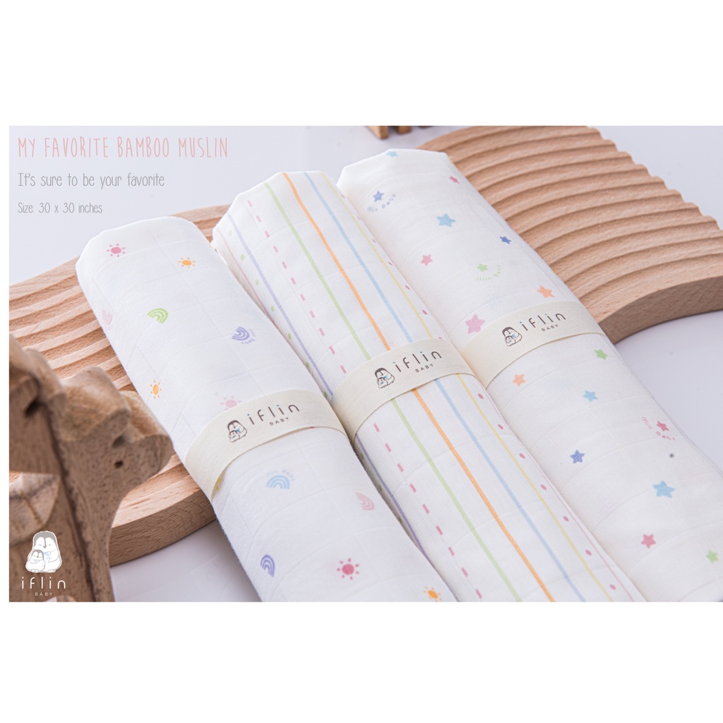 Iflin Baby - My Favorite Bamboo Muslin ผ้าอ้อมใยไผ่ - ผ้าอ้อมเด็ก ...