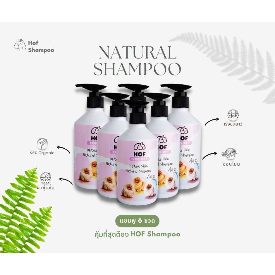 10.10โปรแชมพู6ขวดโคตรคุ้มจ้าHof Natural Shampoo แชมพูสำหรับปอมเมอเร ...