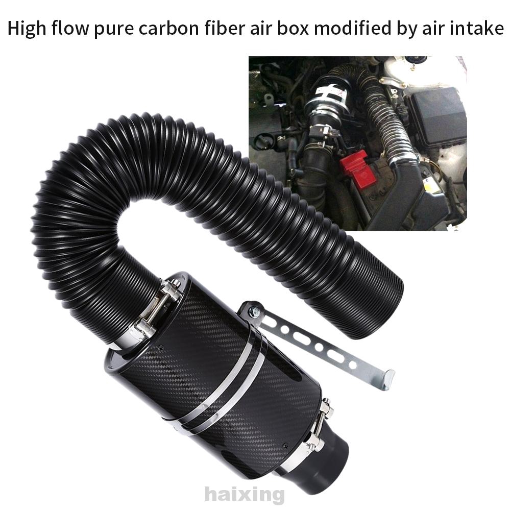 Engine Black Easy Install Carbon Fiber Car Styling Low Noise Universal ...