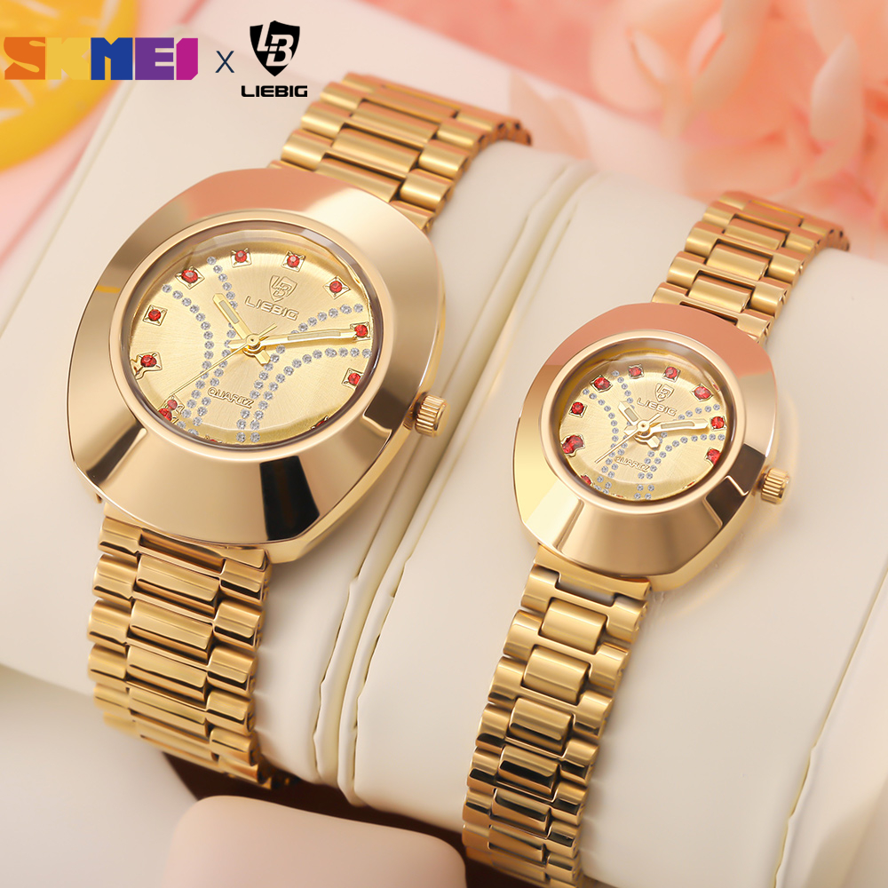 SKMEI New Ladies Quartz Watch Stainless Steel Couple Watch 30M ...