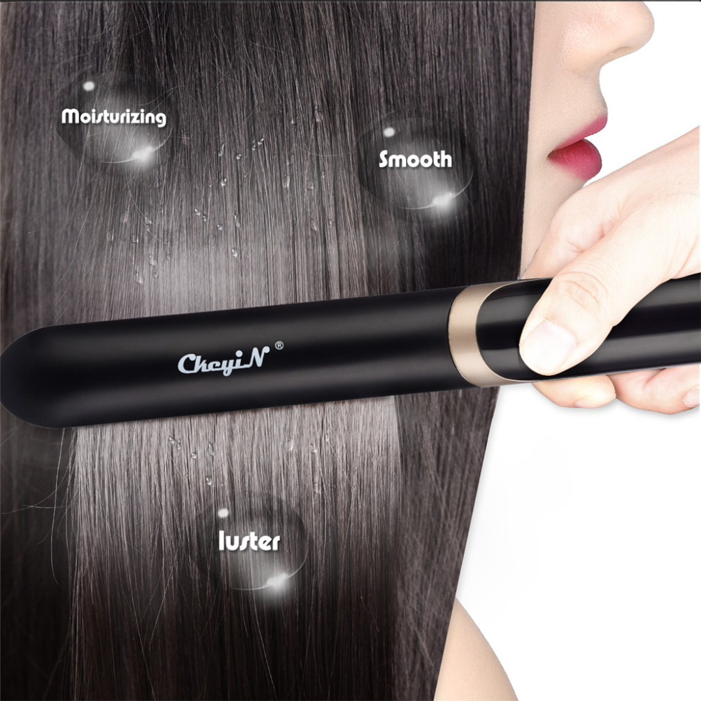 Ckeyin 2 in 1 เครื่องหนีบผมไอออนอินฟราเรด แบบแบน สําหรับจัดแต่งทรงผม ...