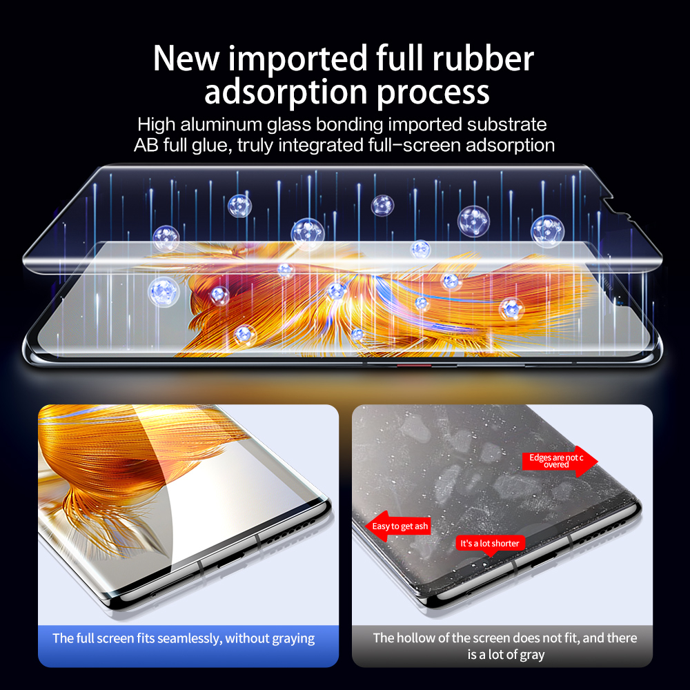 SmartDevil ฟิล์มกระจกนิรภัยกันฝุ่น แบบเต็มจอ ทรงโค้ง สําหรับ Huawei Mate 50pro 50RS Huawei Mate ...