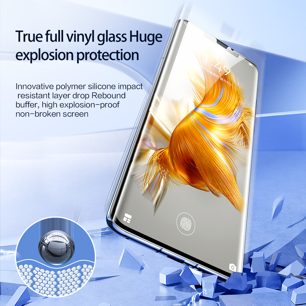 SmartDevil ฟิล์มกระจกนิรภัยกันฝุ่น แบบเต็มจอ ทรงโค้ง สําหรับ Huawei Mate 50pro 50RS Huawei Mate ...