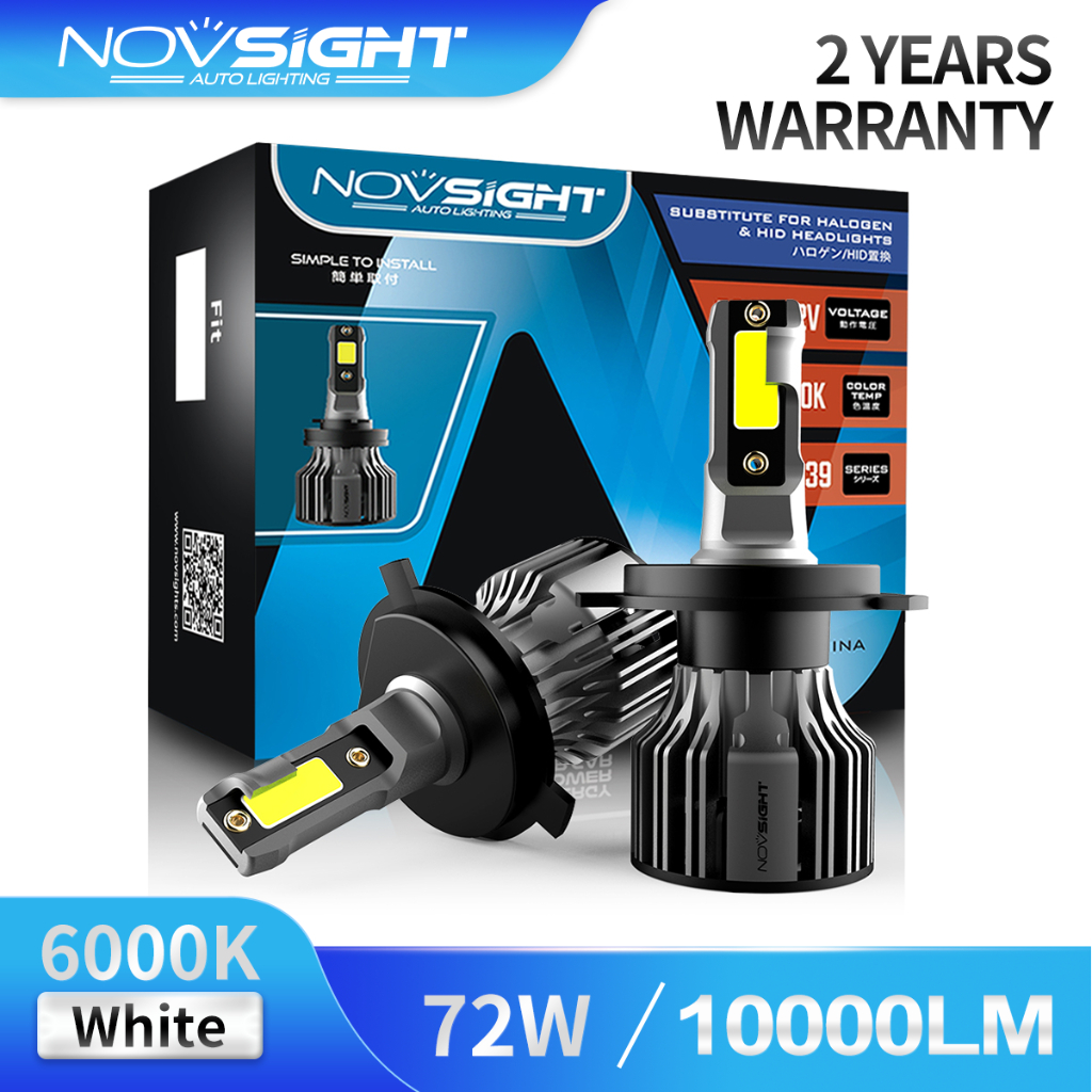 NovSight N31 H7 H4 H11 ไฟหน้ารถยนต์ LED หลอดไฟขนาดเล็ก 6500K10000LM 50W ไฟตัดหมอกรถยนต์ 360 ...