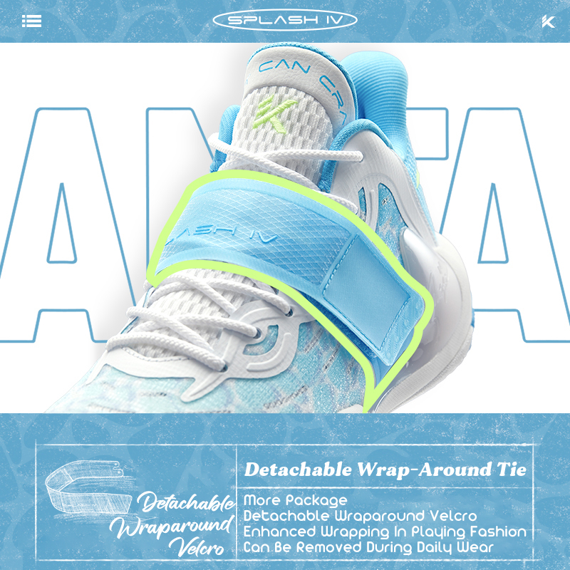 รองเท้าบาสเก็ตบอล ANTA KT Splash 4 Klay Thompson ป้องกันการลื่นไถล ทน ...