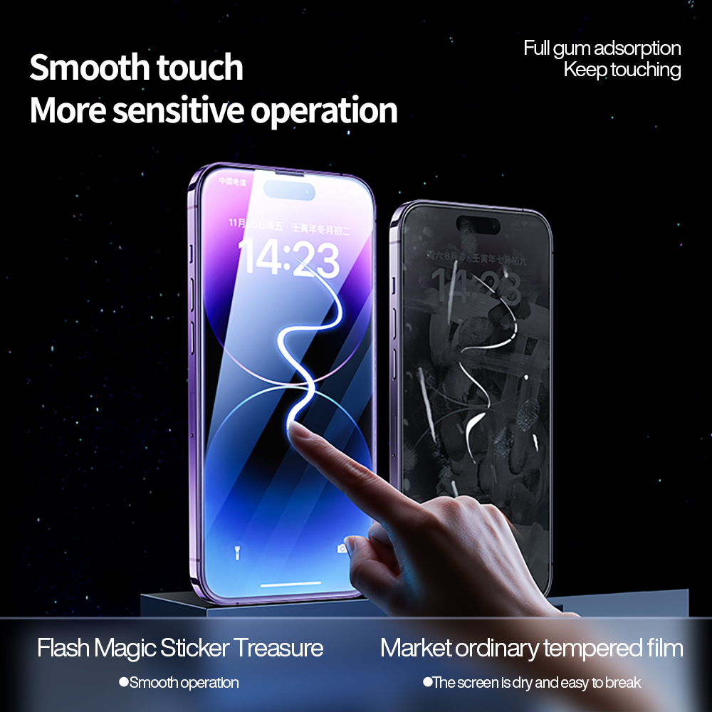 SmartDevil กระจกนิรภัยกันรอยหน้าจอ แบบเต็มจอ ลายปีศาจ สําหรับ iPhone 14 13 12 Series HD ...