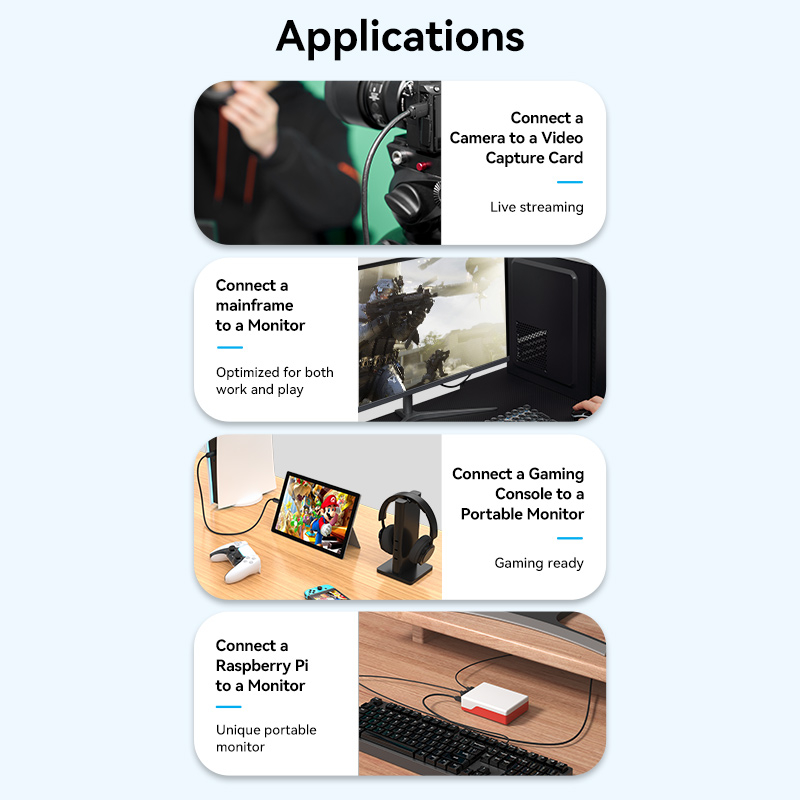 Vention สาย HDMI เป็น HDMI 2.0 4K 60Hz 18Gbps อลูมิเนียมฟอยล์ถักโลหะ ...