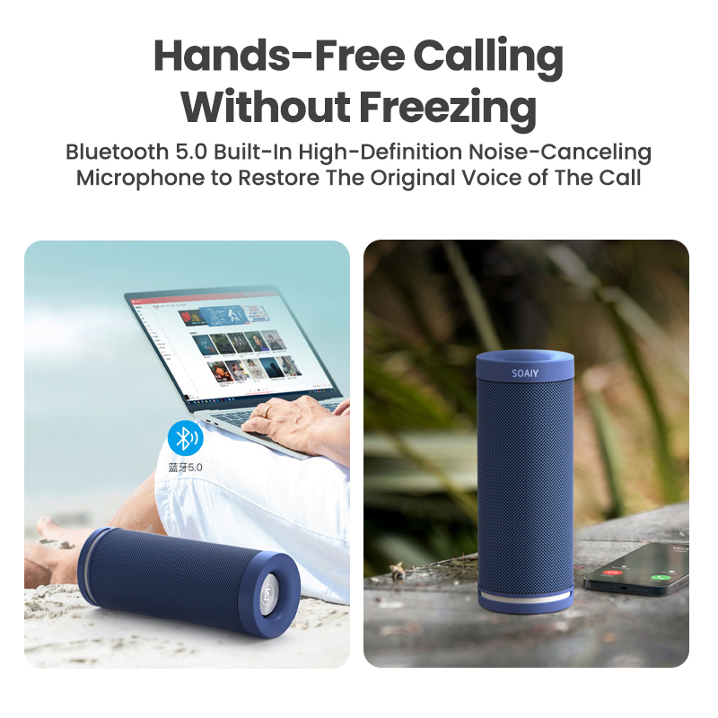 Soaiy E12 PRO ลําโพงซับวูฟเฟอร์บลูทูธไร้สาย IPX56 กันน้ํา กันฝุ่น แบบพกพา สําหรับ iphone xiaomi ...