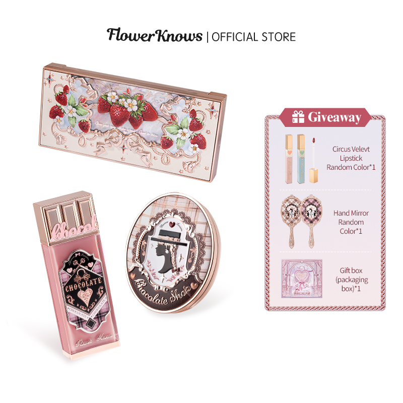 Flower Knows ชุดเครื่องสําอาง ลิปสติก อายแชโดว์ บลัชออน ลายดอกไม้ เหมาะ ...