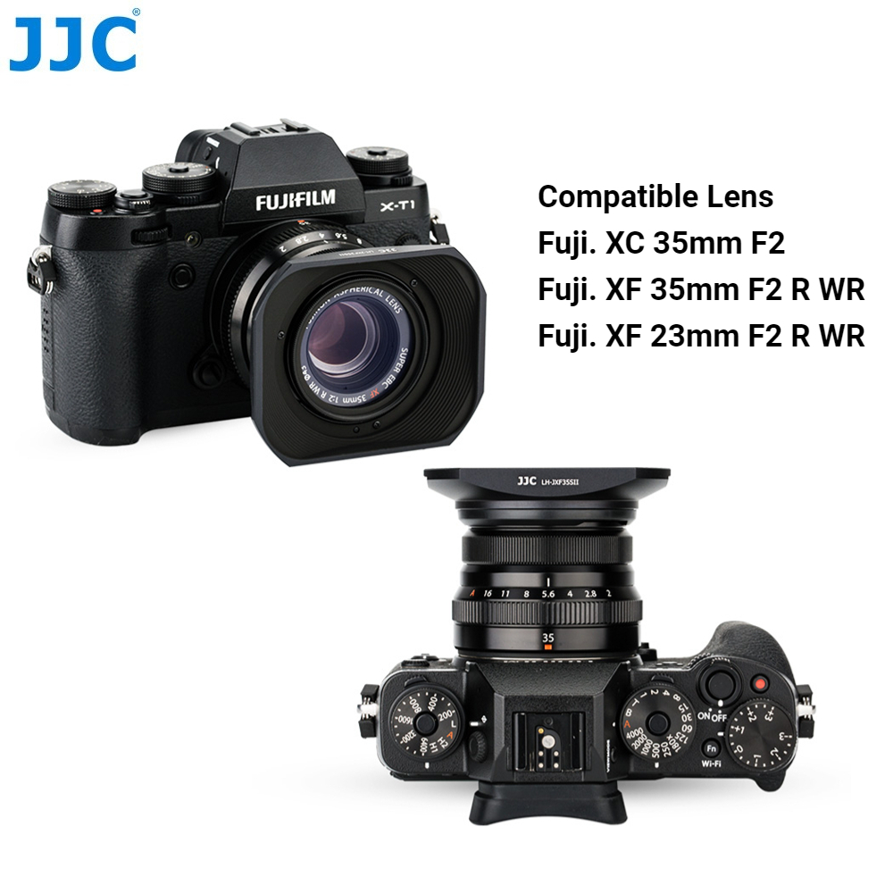 JJC LH-JXF35SII โลหะสแควร์เลนส์เปลี่ยน LH-XF35-2 สำหรับ Fuji Fujifilm Fujinon XF 23mm F2 R WR ...