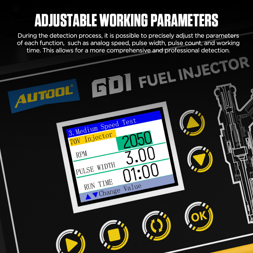 AUTOOL เครื่องมือหัวฉีดน้ํามันเชื้อเพลิง CT500 GDI EFI FEI amp เครื่องทดสอบ หัวฉีดน้ํามัน ...