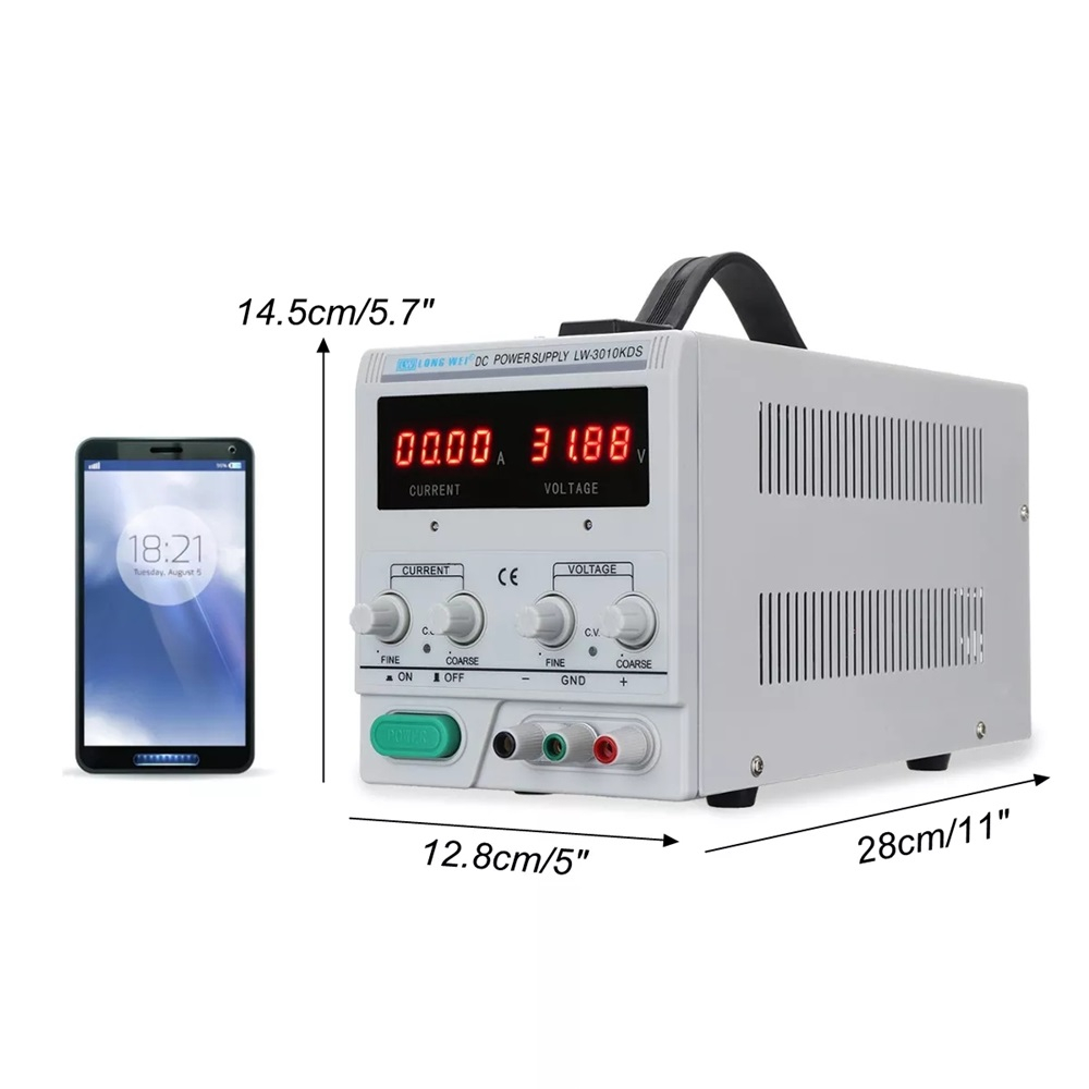 LONG WEI LW-3010KDS 110V220V 0-30V 0-10A Adjustable LED Digital Display DC Power Supply ...