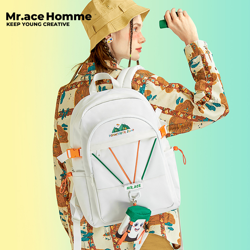 Mr. ace Homme Backpack กระเป๋าเป้สะพายหลัง กระเป๋านักเรียน ความจุสูง ...