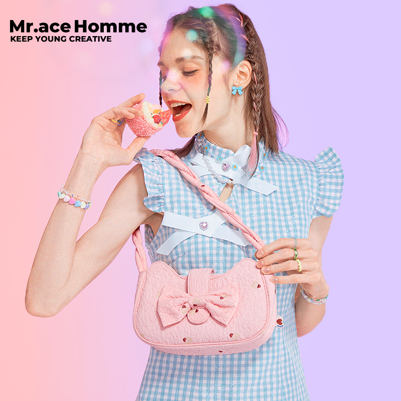 Mr.ace Homme Handbag กระเป๋าถือ กระเป๋าสะพายไหล่ ขนาดเล็ก พรีเมี่ยม ลาย ...