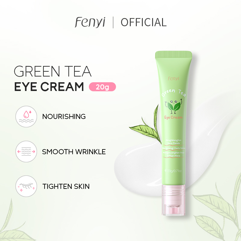 Fenyi อายครีมชาเขียว ทริปเปิลโรลลิ่งเฮด ลดถุงใต้ตาคล้ํา ต่อต้านริ้วรอย ...