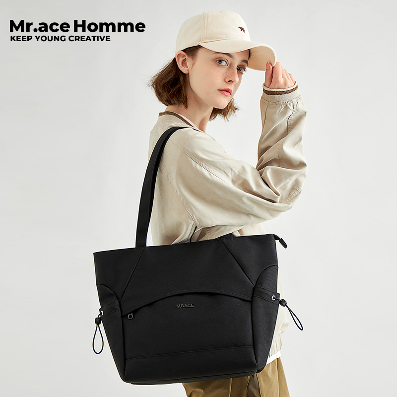 Mrace กระเป๋าสะพายไหล่ ใส่แล็ปท็อป ความจุขนาดใหญ่ เรียบง่าย สําหรับ ...