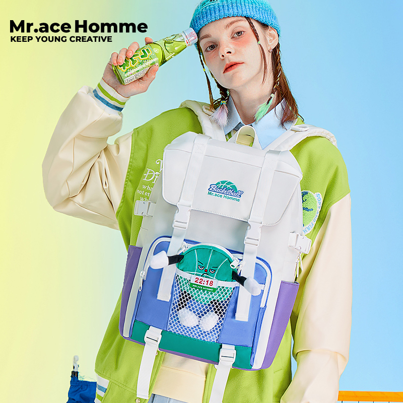 Mr. ace Homme Bee Series Backpack กระเป๋าเป้สะพายหลัง กระเป๋านักเรียน ...