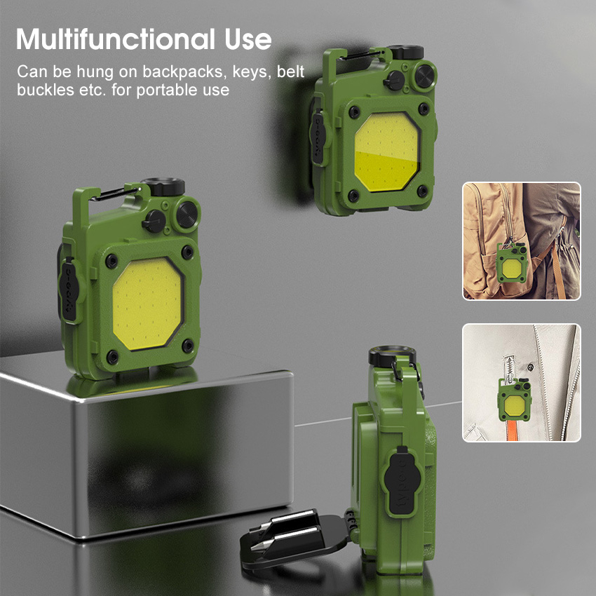 Sunn พวงกุญแจไฟฉายฉุกเฉิน ขนาดเล็ก แบบพกพา อเนกประสงค์ ชาร์จ USB ...