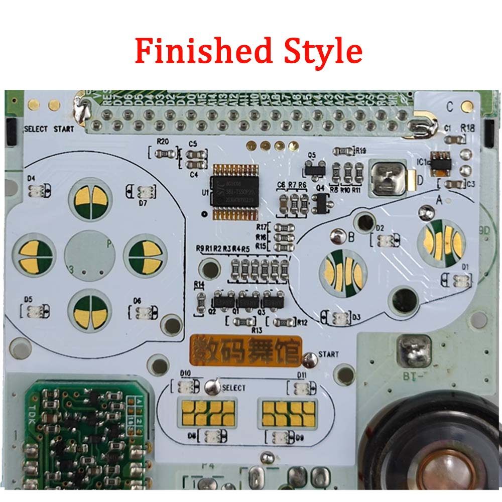 ชุดไฟ LED ปุ่ม GBC สำหรับ Gameboy Color Gaming Console ส่วนประกอบแสง ...