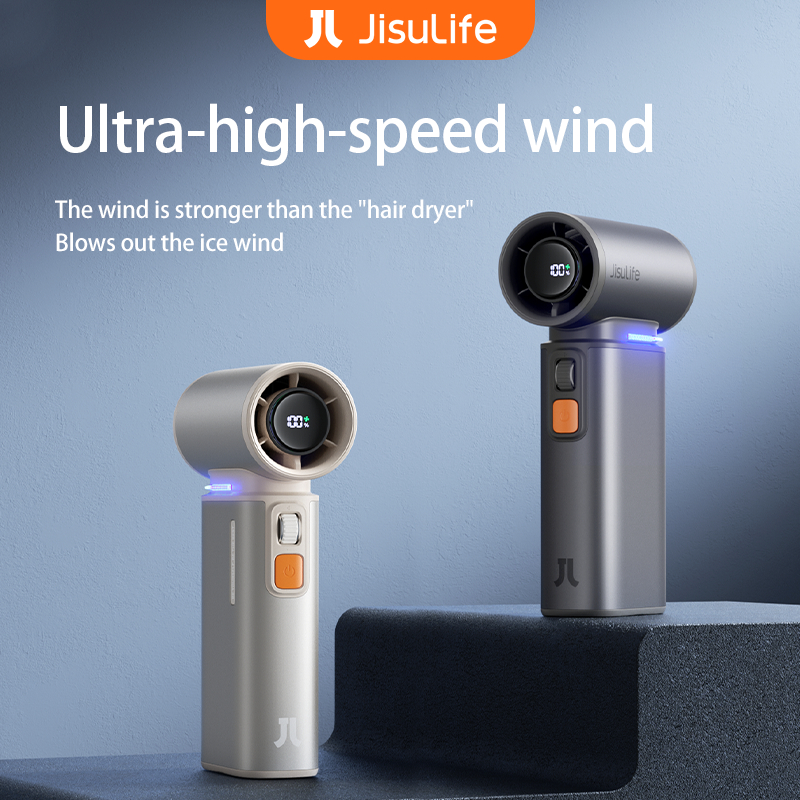 Jisulife 3 in 1 พัดลมพกพา แบตเตอรี่ 9000 mAh ชาร์จได้ พร้อมฟังก์ชั่นกัน ...