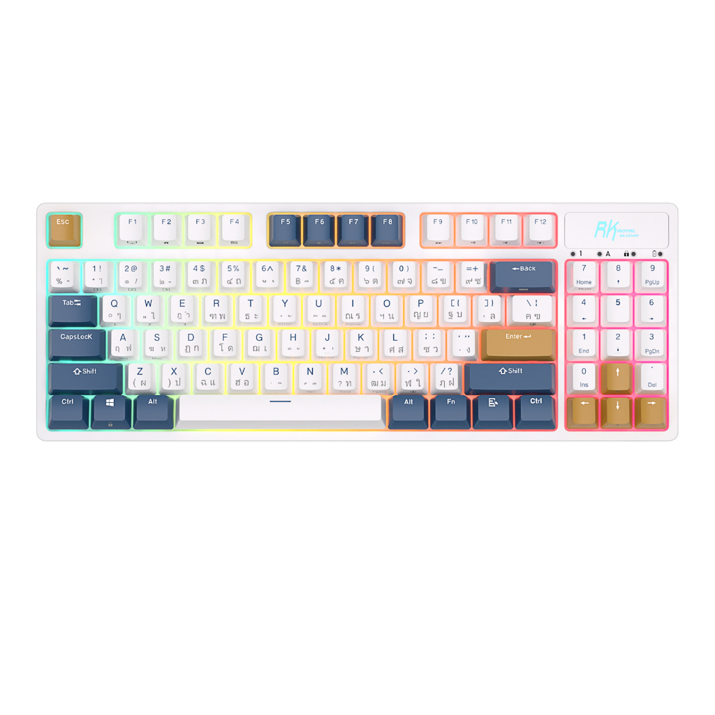 Royal Kludge RK89 คีย์บอร์ดเมคคานิคอล RGB 89 คีย์ สีขาว - RK ROYAL ...