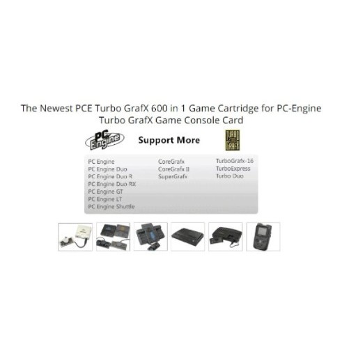 การ์ดเกมคอนโซลเครื่องยนต์ PCE TURBO 600 IN 1 รองรับมือถือ everdrive ...