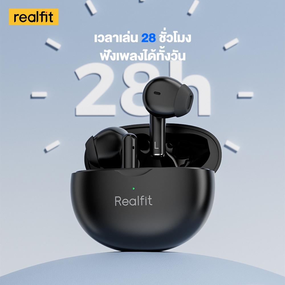 Realfit F2 Pro หูฟังบลูทูธ ANC ฟังก์ชั่นตัดเสียงรบกวนพร้อมไมโครโฟนไฮไฟ ...