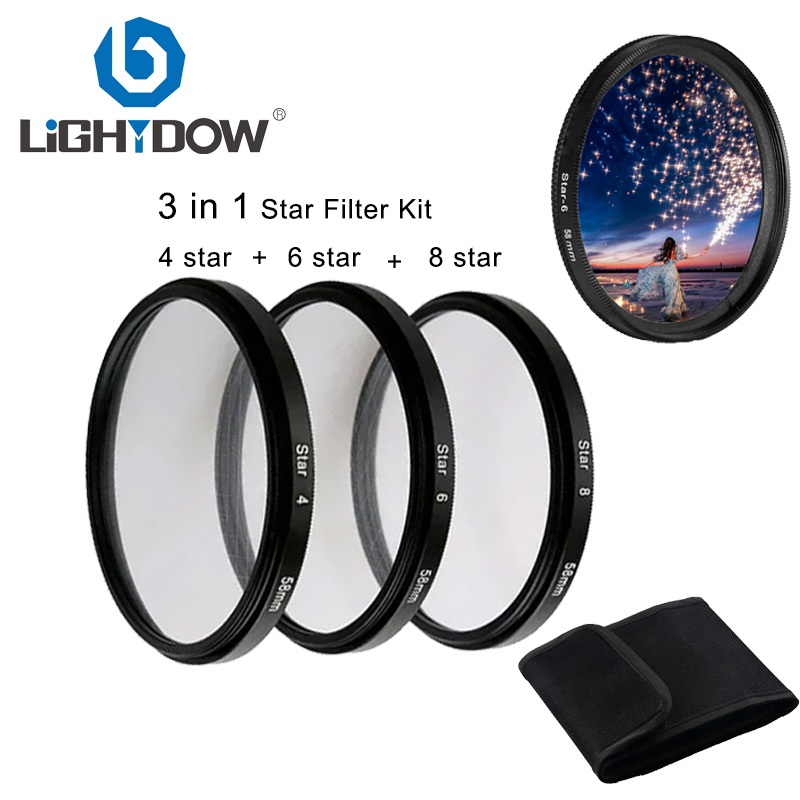 Livdow Star ชุดกรองเลนส์ 4 Star + 6 Star + 8 Star Filter สําหรับเลนส์ ...