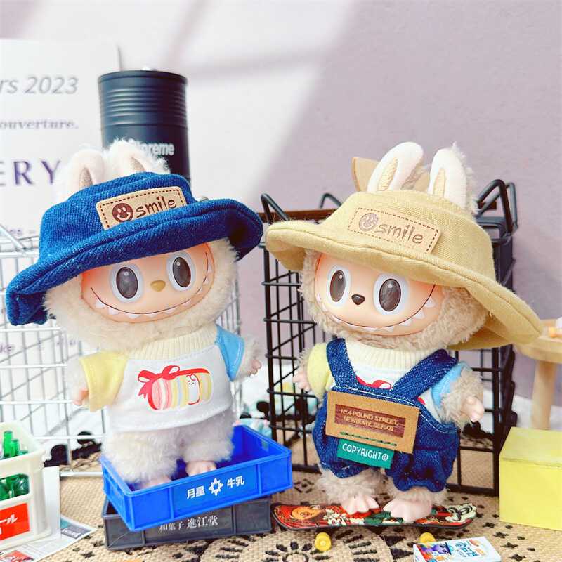 17CM ลาบูบู ชุดจั๊มสูทมีฮู้ด ลาย Labubu JK BJD Dolls K-pop Lisa Jennie ...