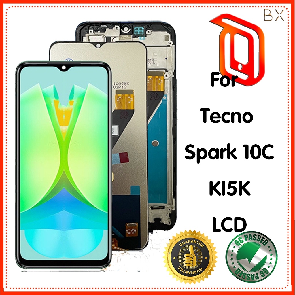 6.6 คุณภาพสูงสําหรับ Tecno Spark 10C KI5k KI5m หน ้ าจอ LCD พร ้ อมหน ้ ...
