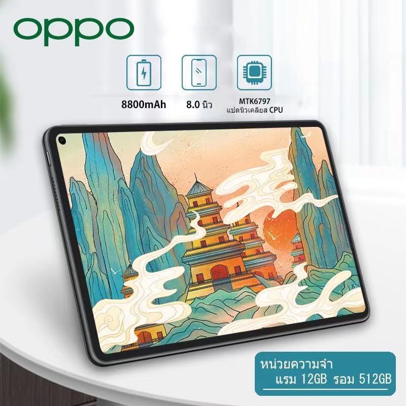 2024 New แท็บเล็ต OPPO Ram ได้สูสุดถึง 12GB แบตเตอรี่5000mAh แท็บเล็ต ...