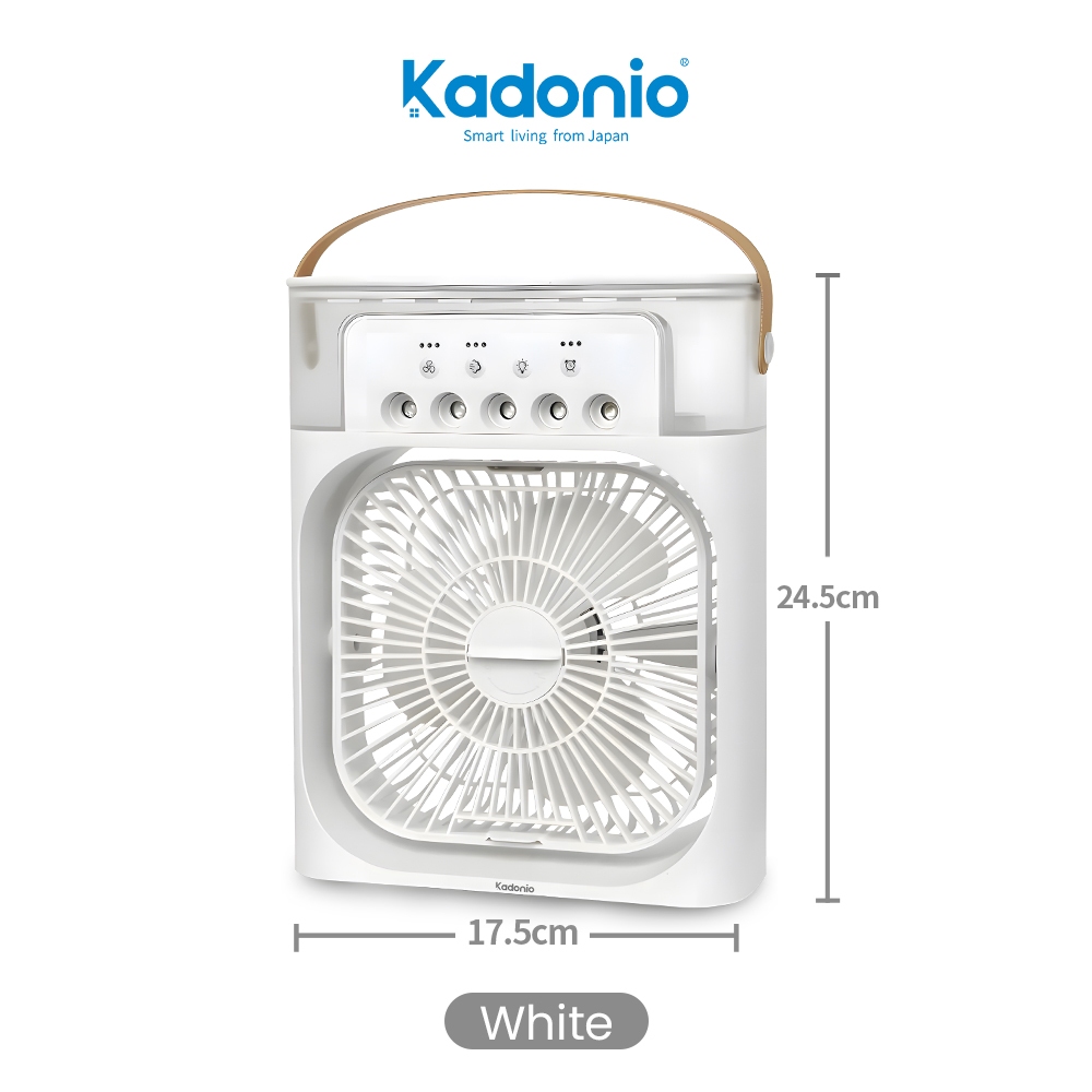 Kadonio พัดลมไอเย็น พัดลมไอน้ำ 3in1 ความจุ 600 MLใส่น้ำแข็งได้ ทำความ ...